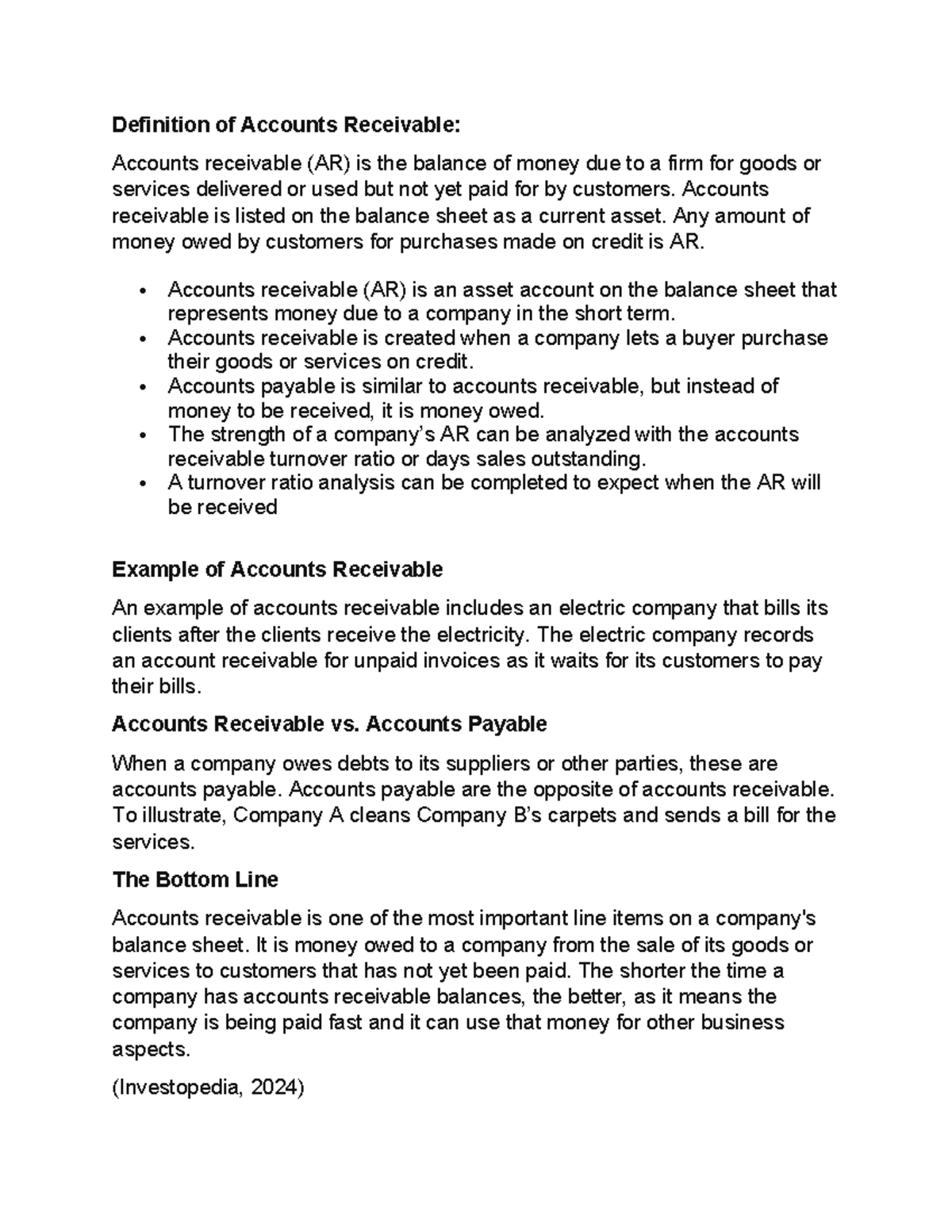 Accounts Receivable - Definition of Accounts Receivable: Accounts ...