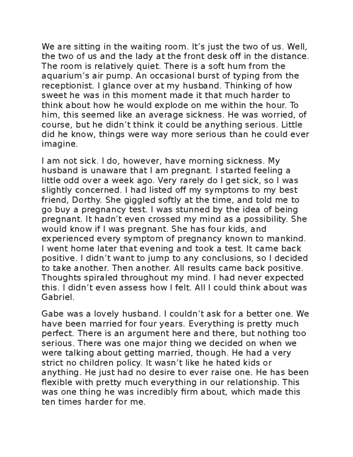 Gabriel - Writing Prompt: There are two people in one location that ...