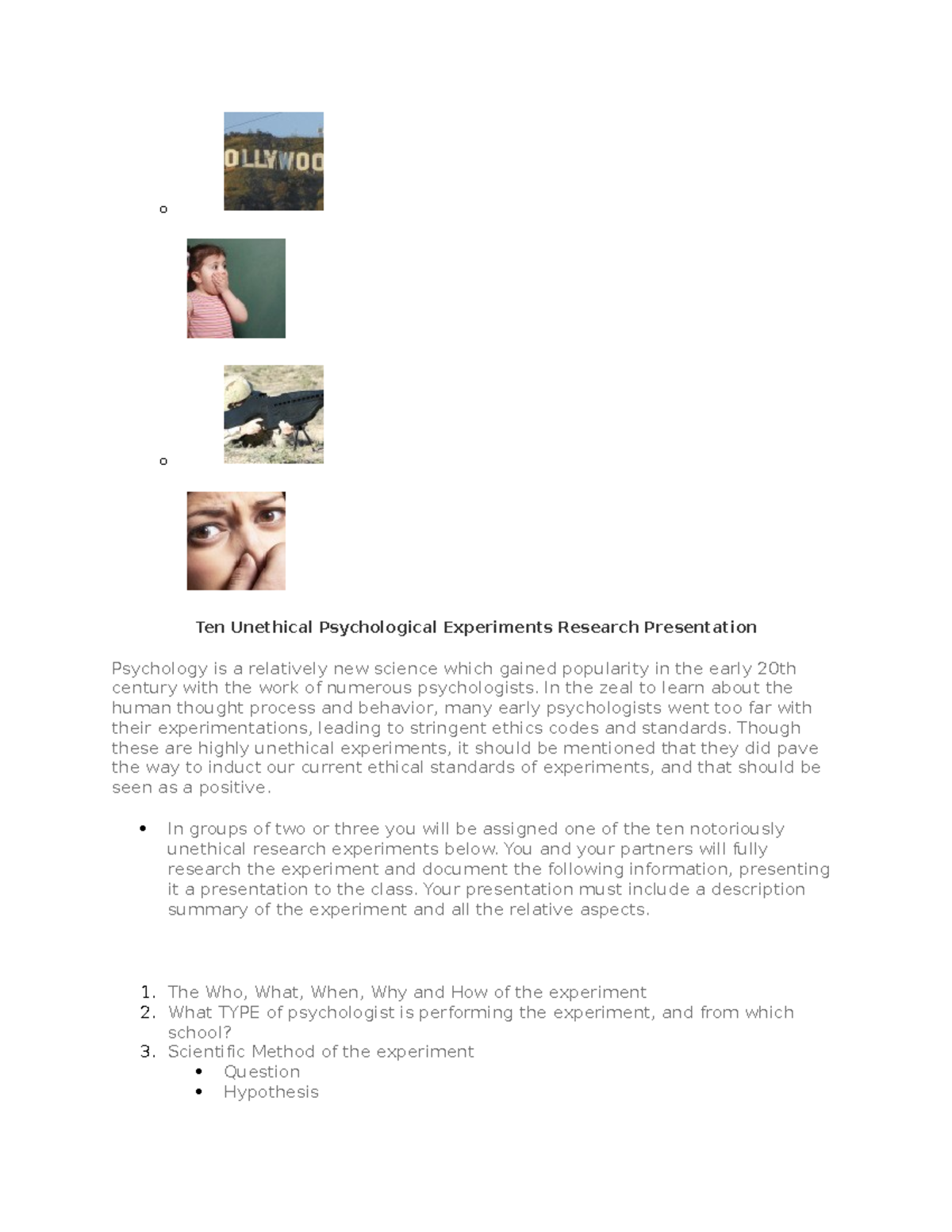 Unethcial experiments - o o Ten Unethical Psychological Experiments ...