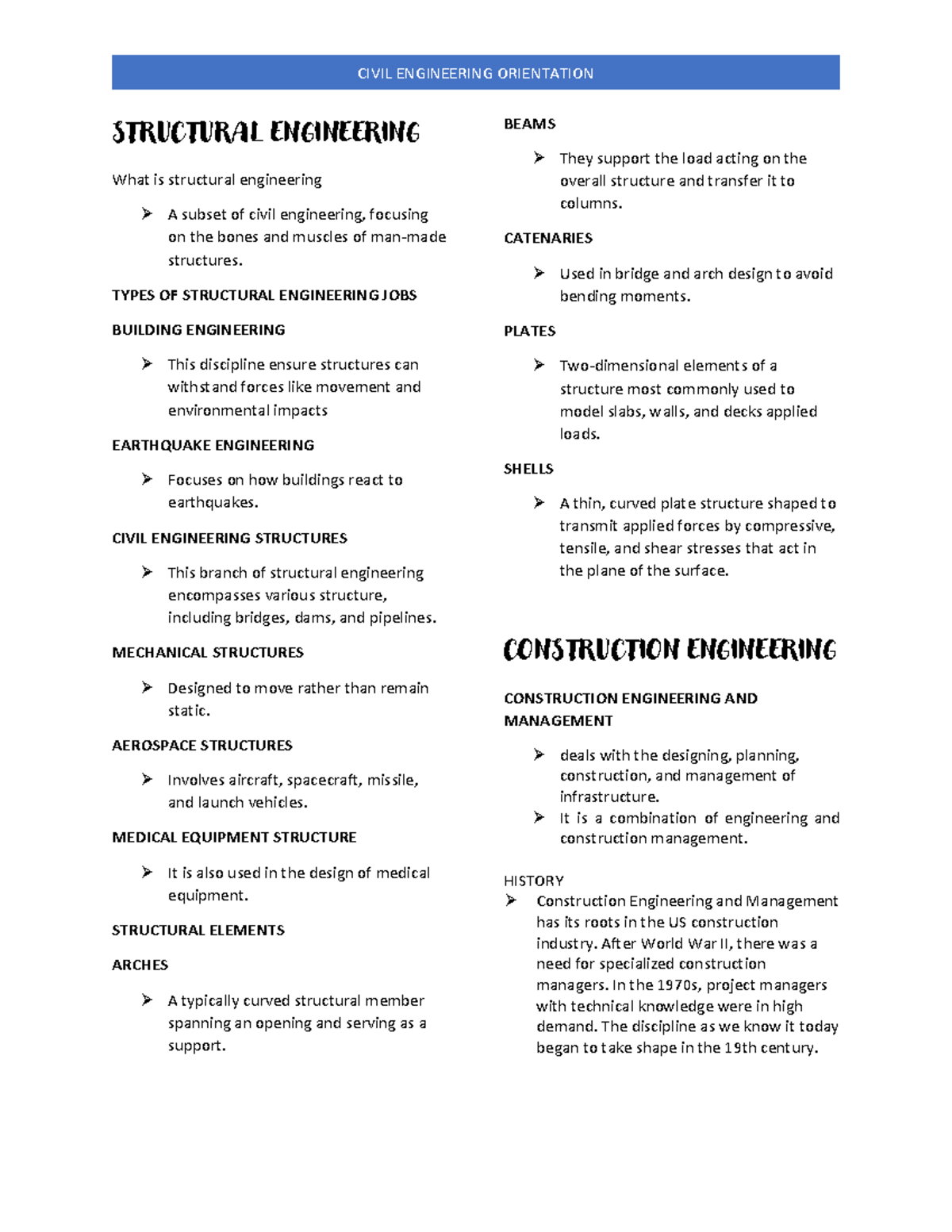 Civil Orientation - Ceo - STRUCTURAL ENGINEERING What is structural ...