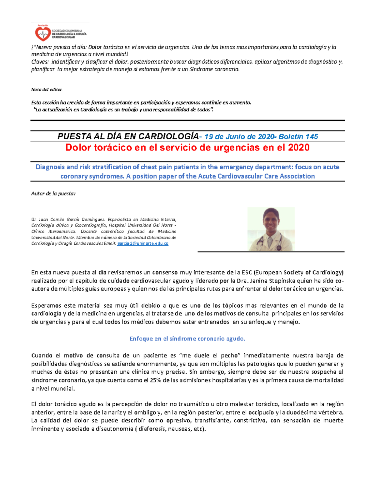 Httpsscc.org - ……… - ¡“Nueva puesta al día: Dolor torácico en el ...