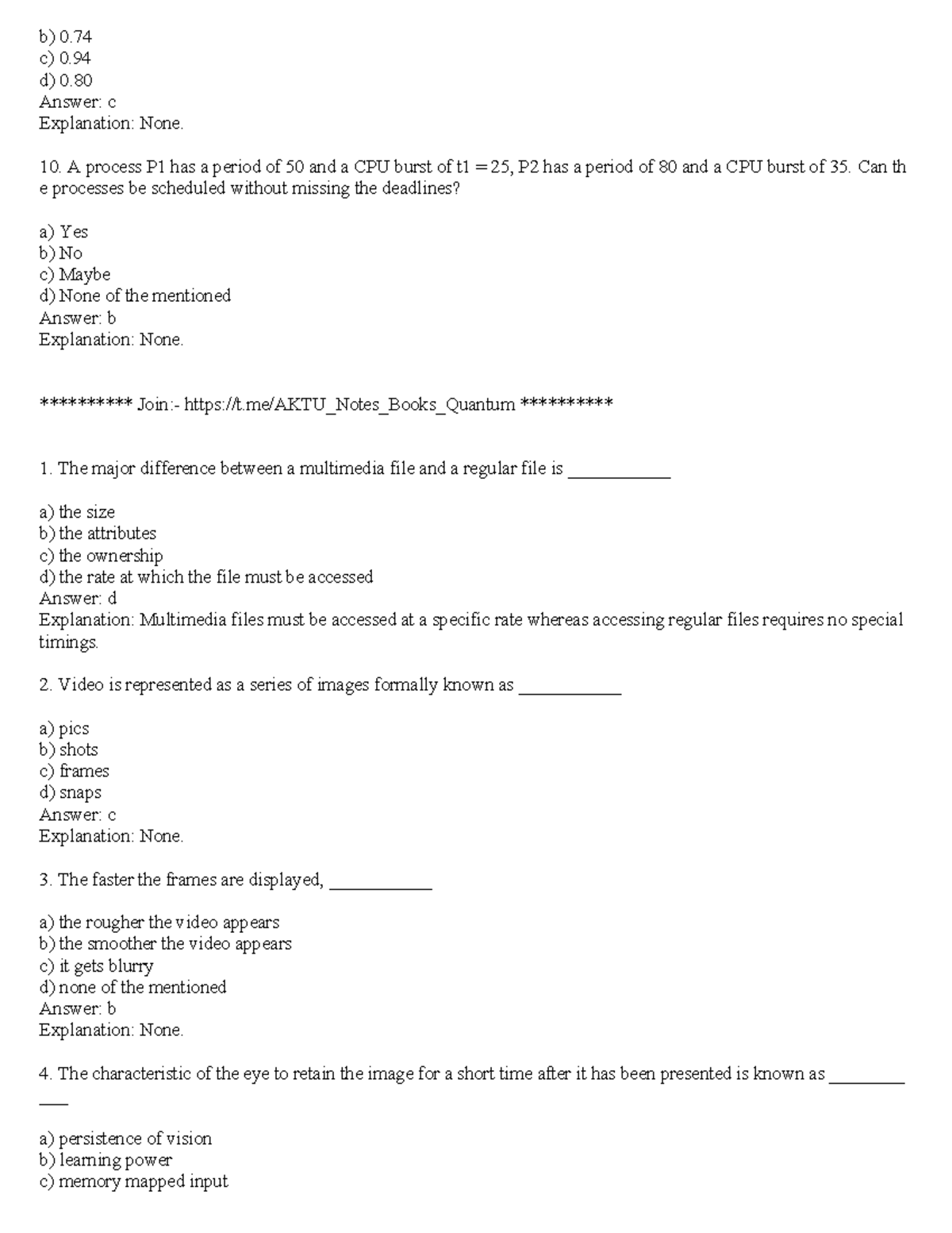 Operating system important questions-352-401 - b) 0. c) 0. d) 0. Answer ...