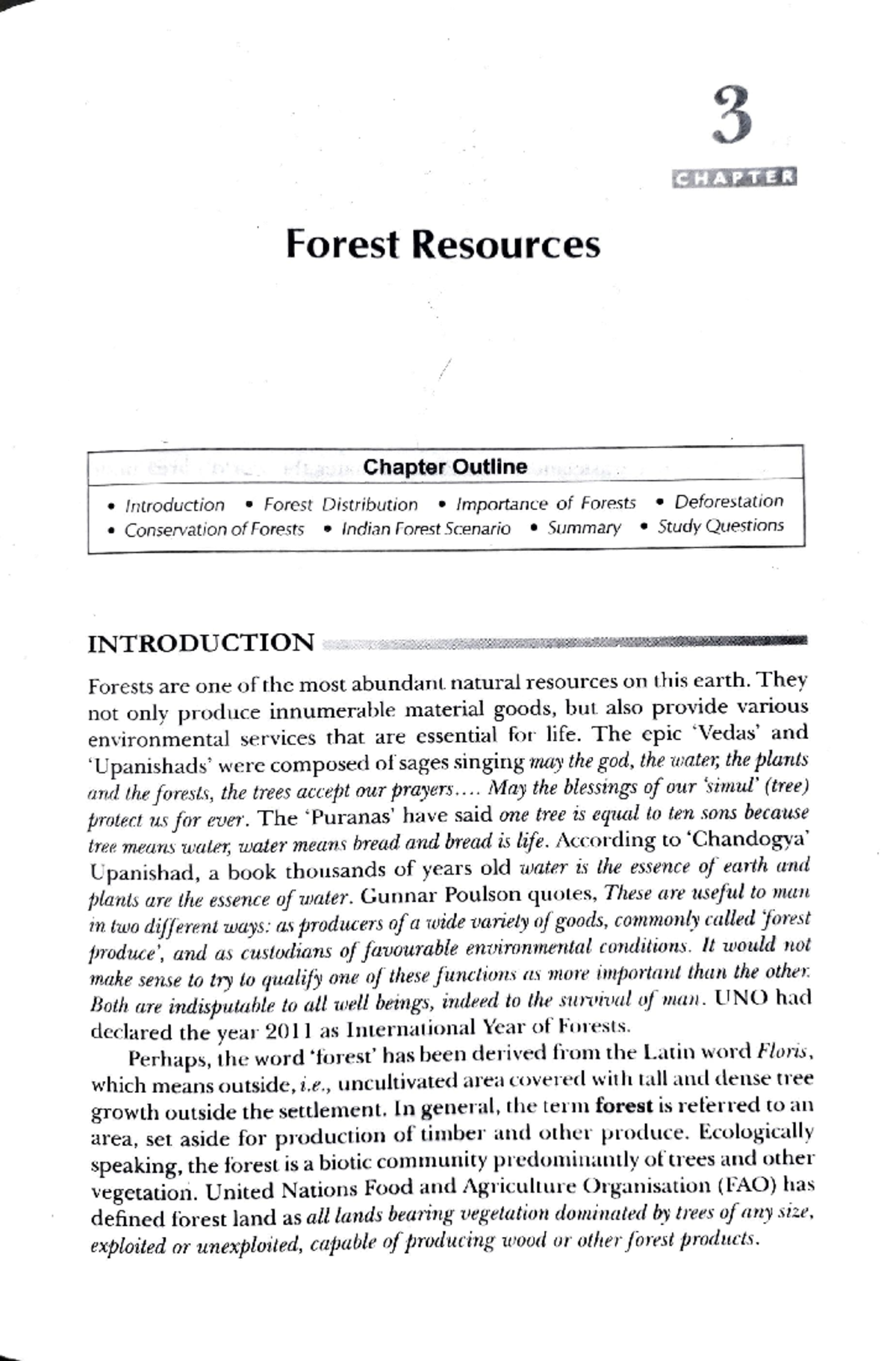 Forest Resources - these are detailed notes for enviornmnetal studies ...