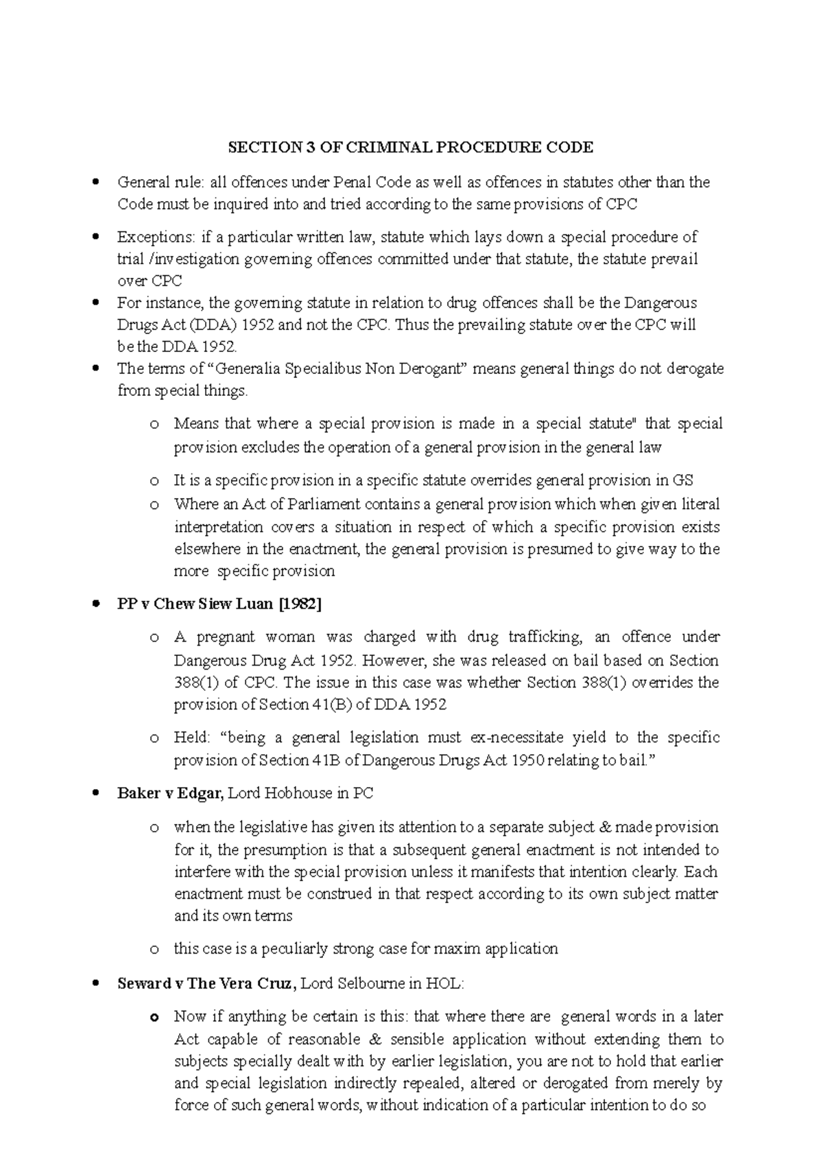 Section 3 OF Criminal Procedure CODE - SECTION 3 OF CRIMINAL PROCEDURE ...