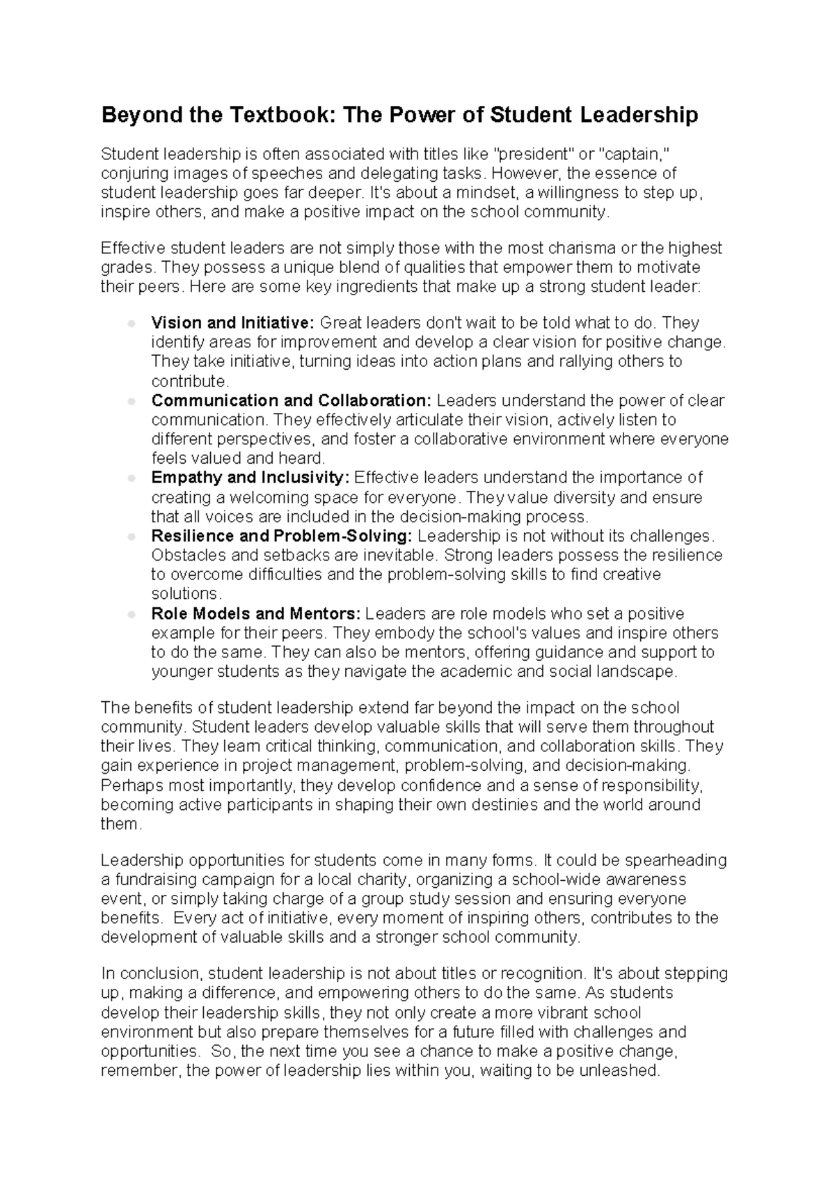 Beyond-the-Textbook -The-Power-of-Student-Leadership - Beyond the ...