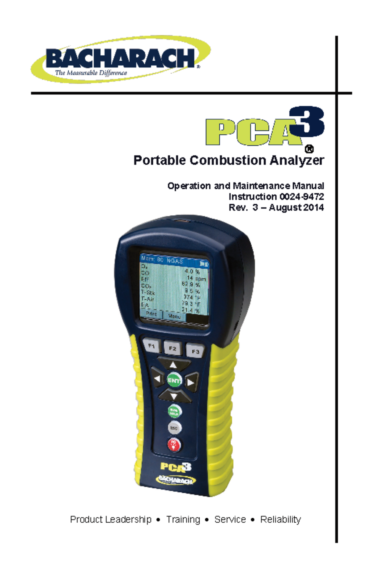 PCA3 user manual N - Portable Combustion Analyzer Operation and ...