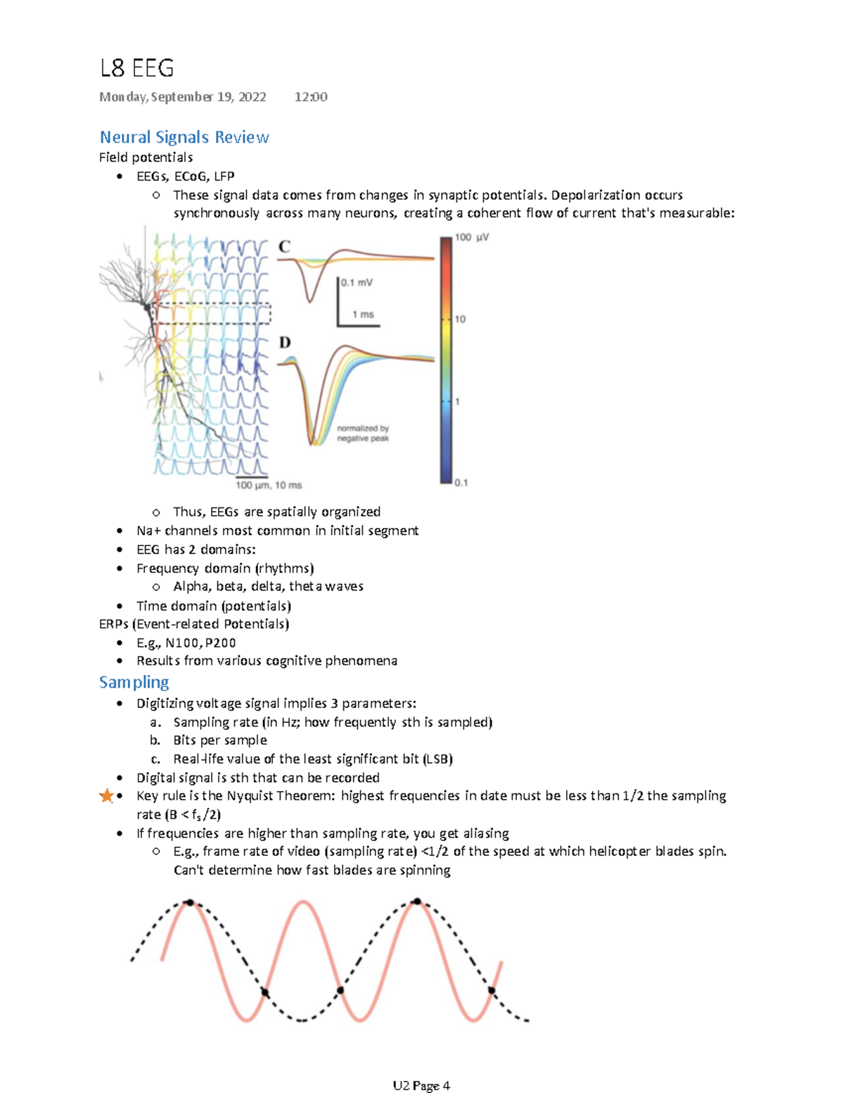 Unit 2 EEG - Kemere 2022 - Neural Signals Review Field potentials EEGs ...