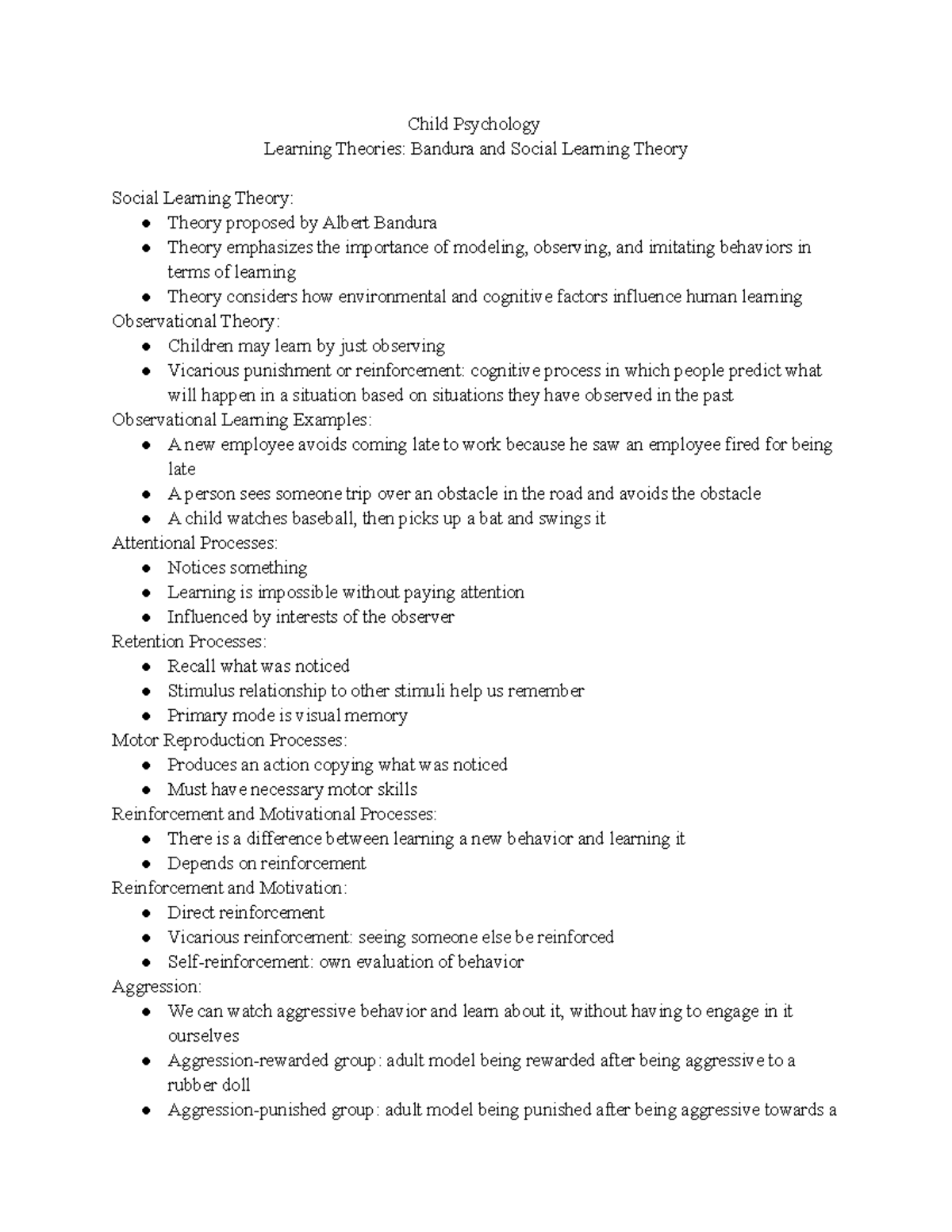 Child Psychology - Bandura and Social Learning Theories - Child ...