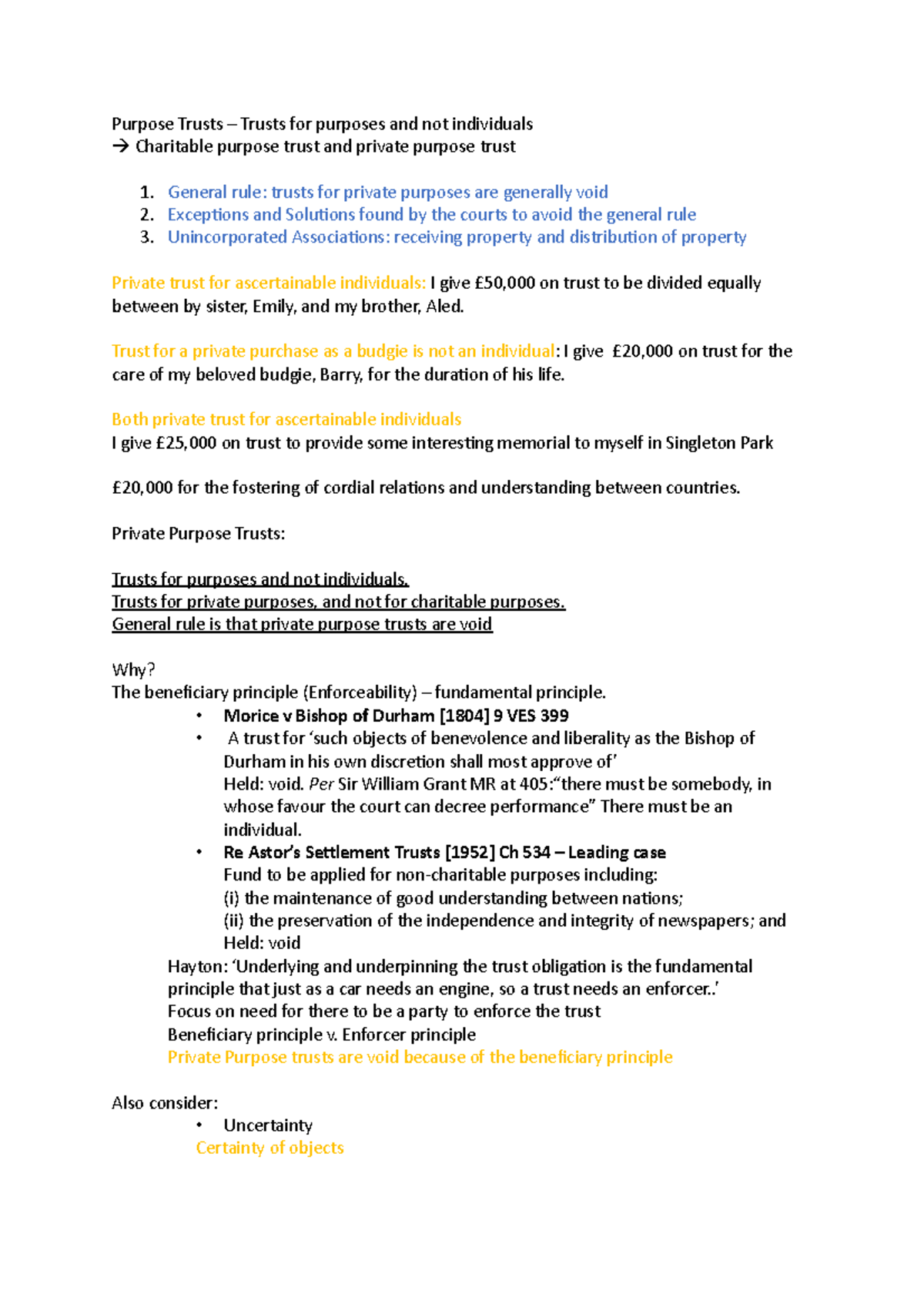 Private Purpose Trust - Definition - Purpose Trusts – Trusts for ...