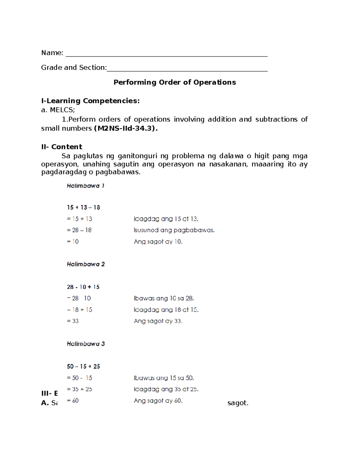 Grade 2-Q2-MATH-Module 4 - Name