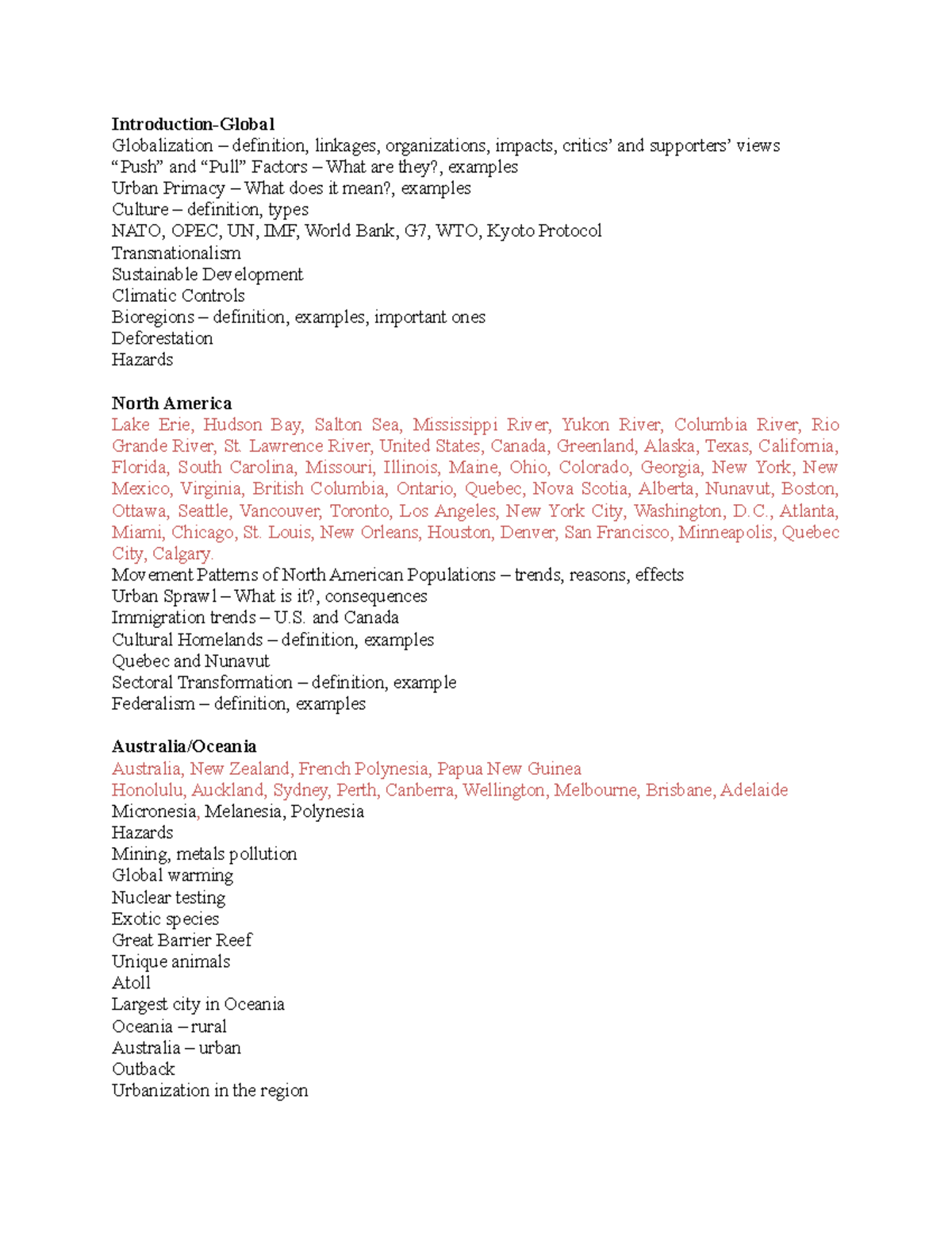 Study Guide Module 2 Exam - Introduction-Global Globalization ...