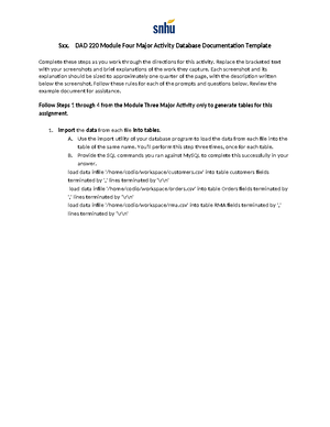 DAT 223 Module One Assignment Email Template - DAT 223 Module One ...