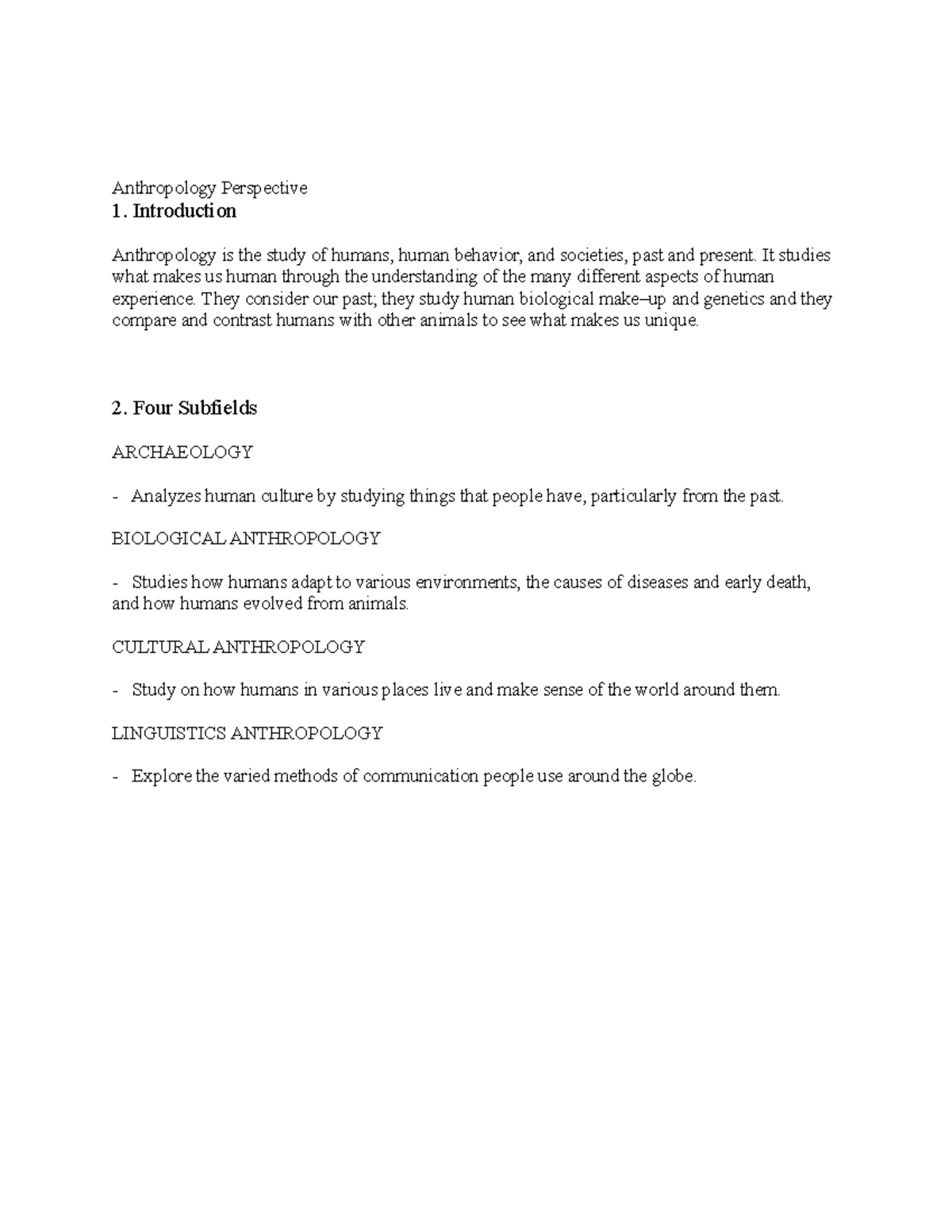 4 Anthropological Perspective - Anthropological Perspective ...