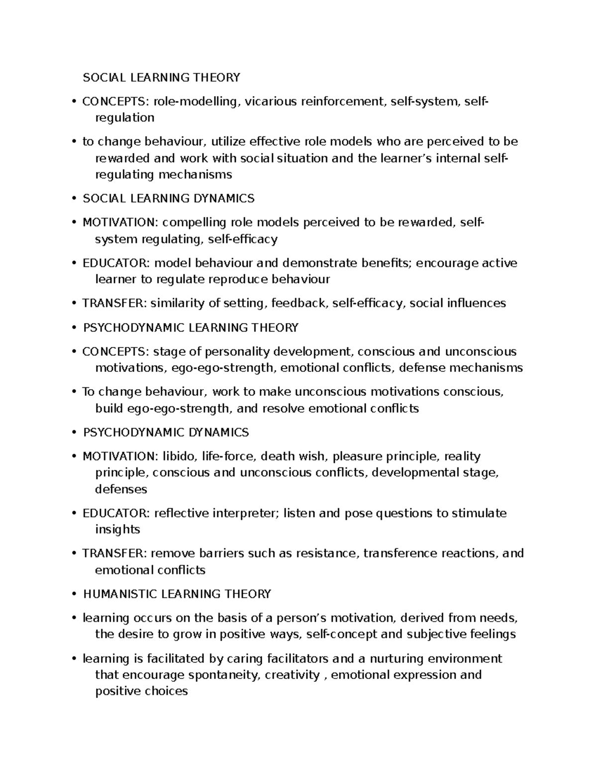 Social Learning Theory - SOCIAL LEARNING THEORY CONCEPTS: role ...