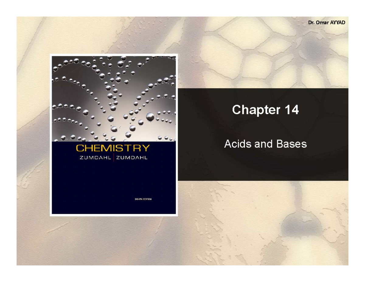 Ch 14 Acids and Bases - helpfull - Chapter 14 Acids and Bases Chapter ...