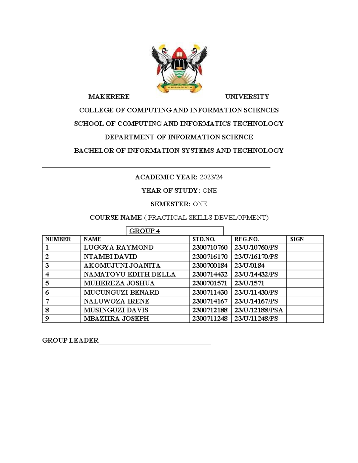P P Oracle Assignment DATA Management - MAKERERE UNIVERSITY COLLEGE OF ...