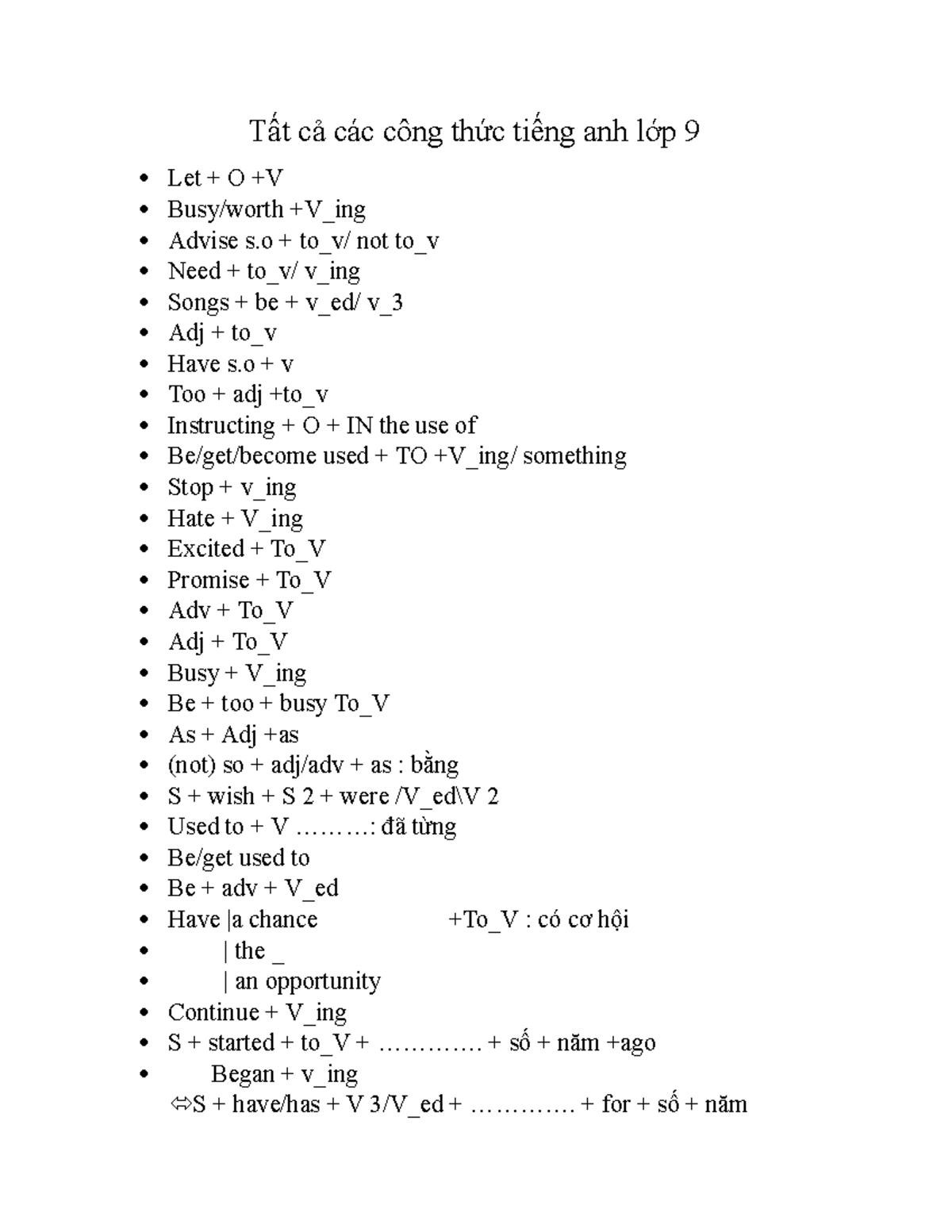 [123doc] - tat-ca-cac-cong-thuc-tieng-anh-lop-9 - Tất cả các công thức ...
