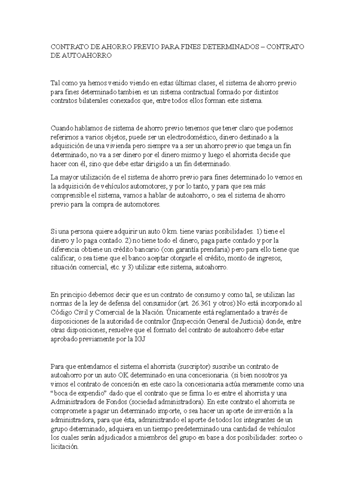 Clase ahorro previo - ajdlsac - CONTRATO DE AHORRO PREVIO PARA FINES ...