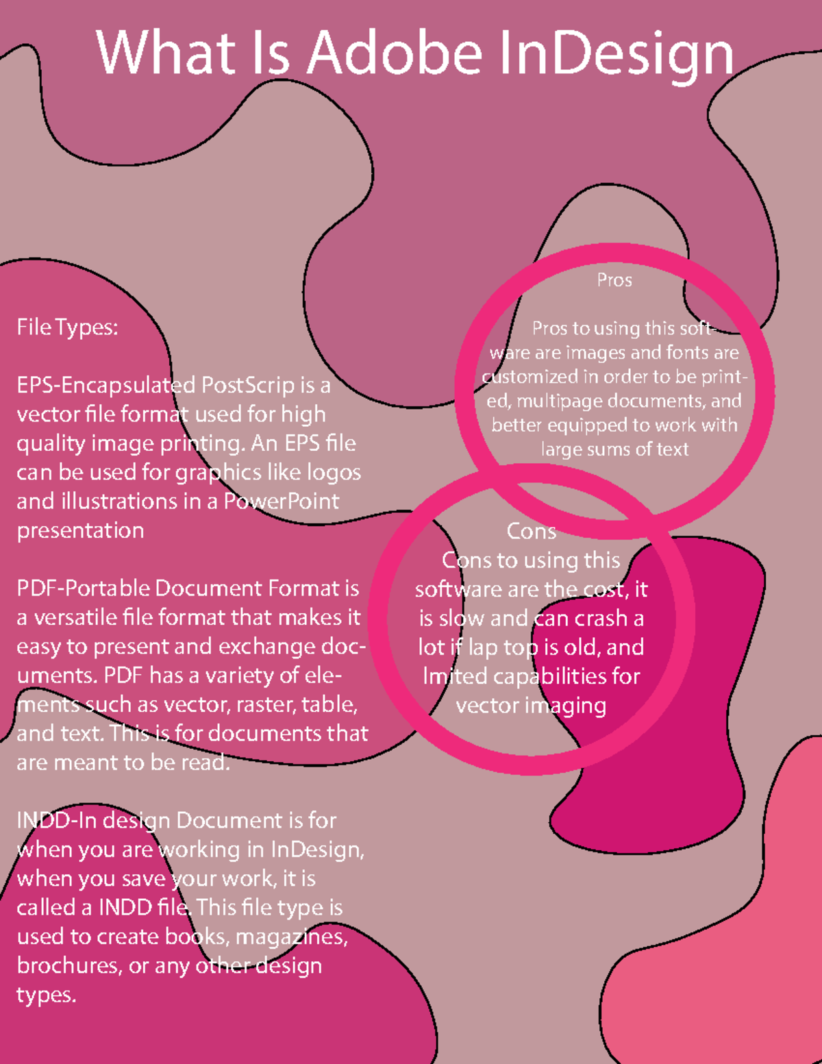 Adobe indesign final product - Cons Cons to using this software are the ...
