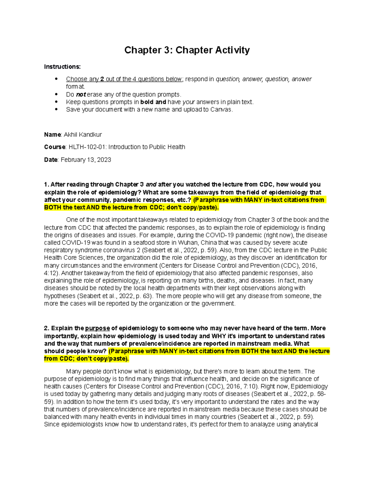 Chapter 3 Epidemiology The Study of Disease, Injury, and Death in the ...
