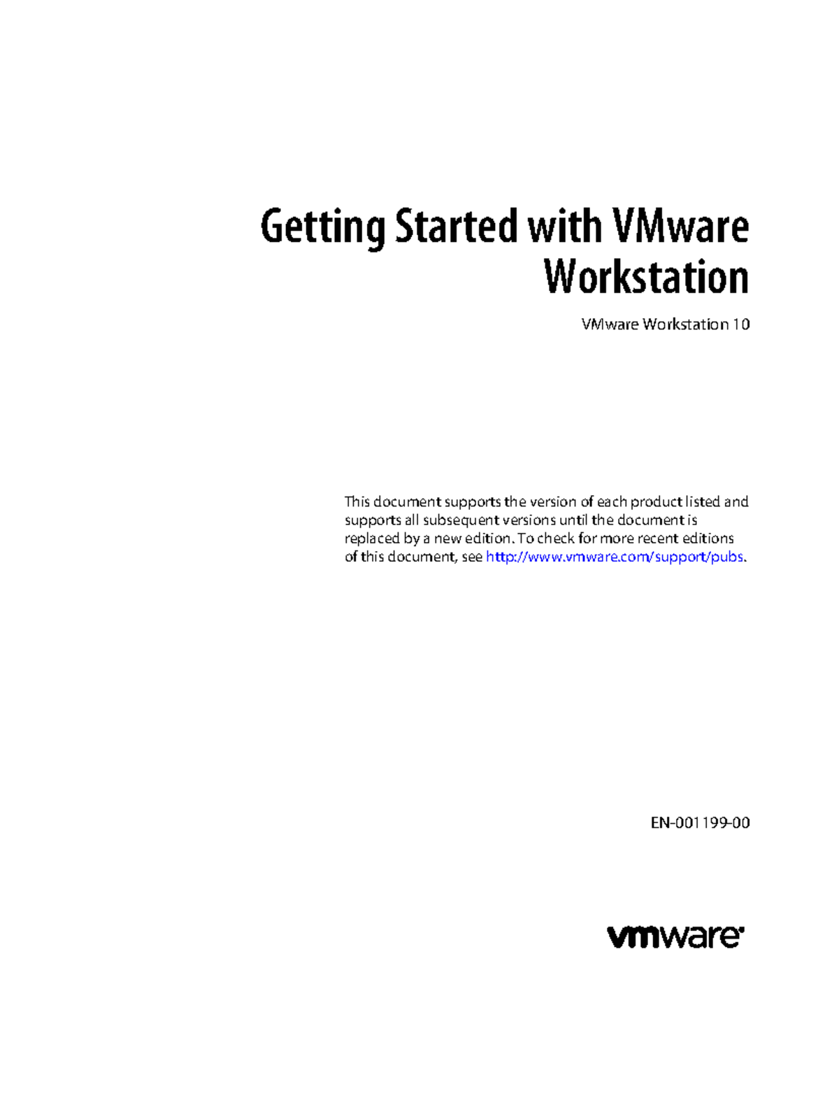 Ws10-getting-started - Getting Started with VMware Workstation VMware Workstation 10 This ...
