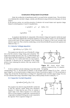 Analysis Of Conversion Ratio M(D, K) - (a) Inductor volt-second balance ...
