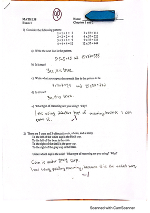 Math 138 Exam 2 - MATH 138 - Studocu