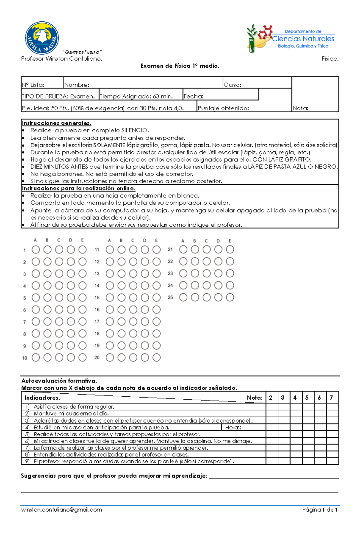 11 Examen Física 1° Medio - winston@gmail P·gina 1 de 1