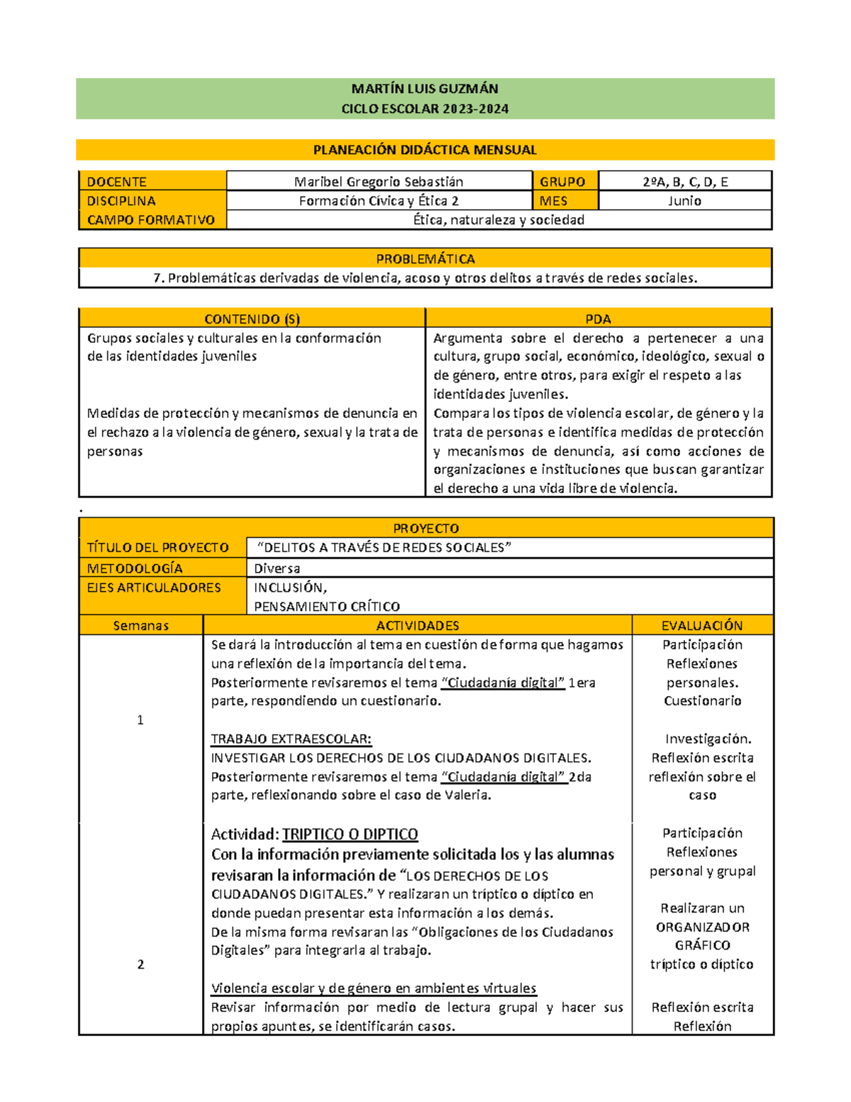 Maribel Gregorio 2 Abcde Junio FCy E - MARTÍN LUIS GUZMÁN CICLO ESCOLAR ...