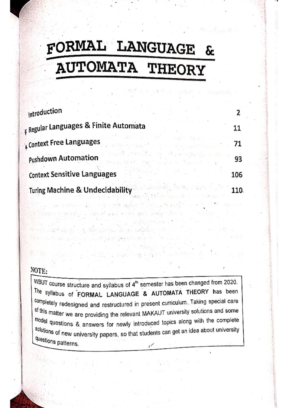 Automata Organizer upto 2023 - Computer Science and Engineering - Studocu