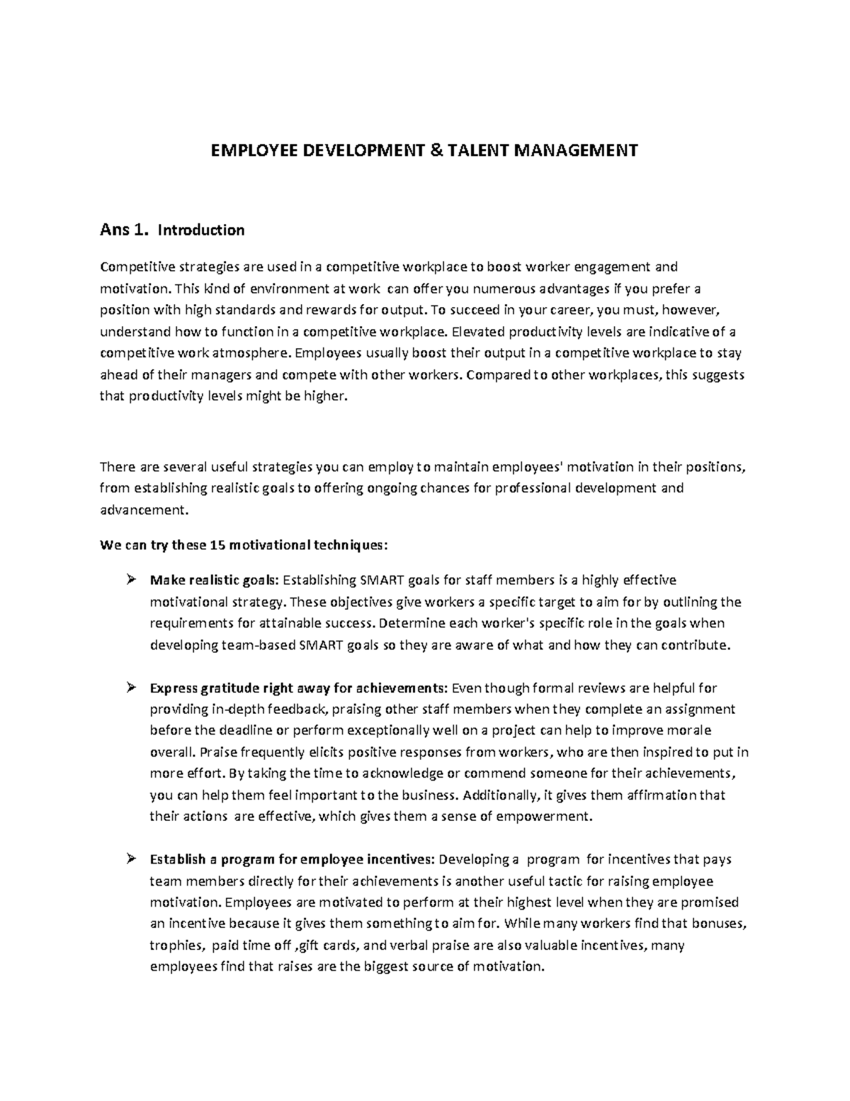 Employee Development & Talent Management - EMPLOYEE DEVELOPMENT ...