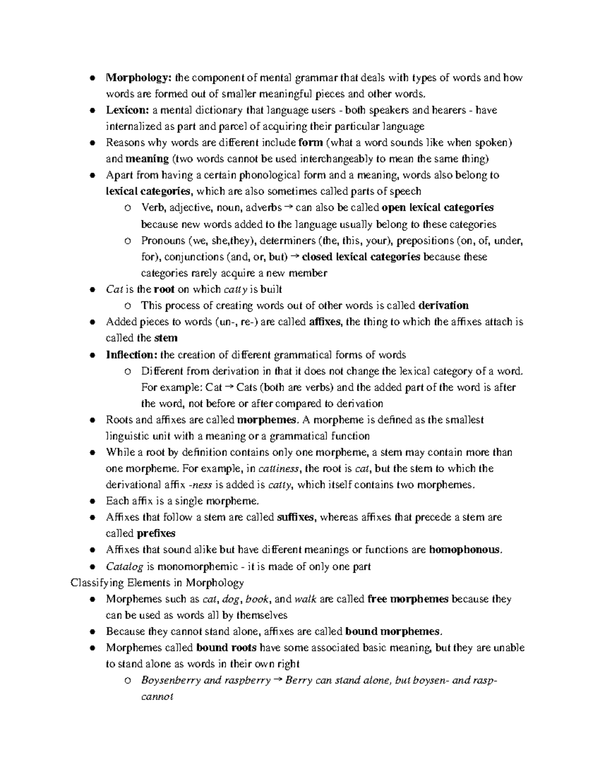 Chapter 4 What is Morphology - Morphology: the component of mental ...