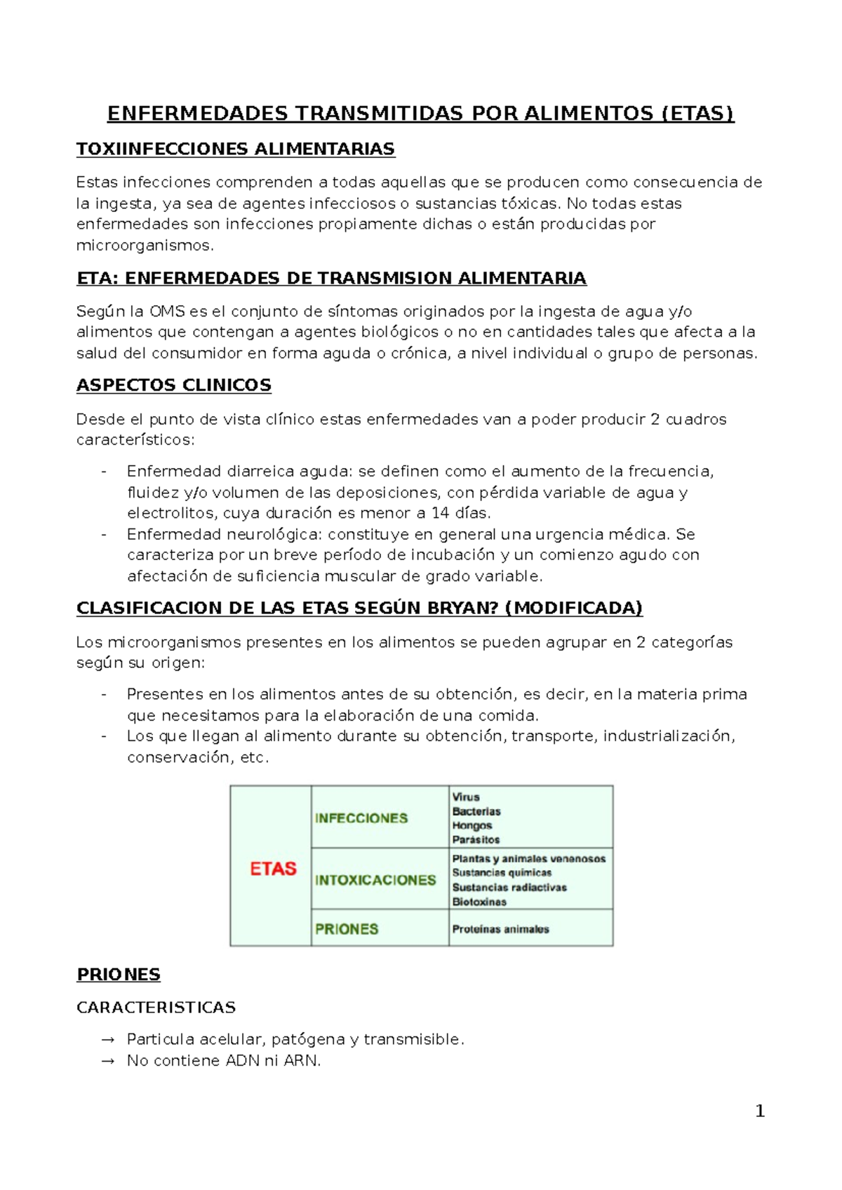 Clase 1 Enfermedades Transmitidas POR Alimentos - ENFERMEDADES ...