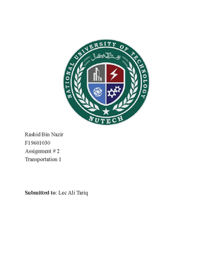 Intro TO Computing Assignment - INTRODUCTION TO COMPUTING ASSIGNMENT NAME: USAMA AMJAD SIDDIQUI ...