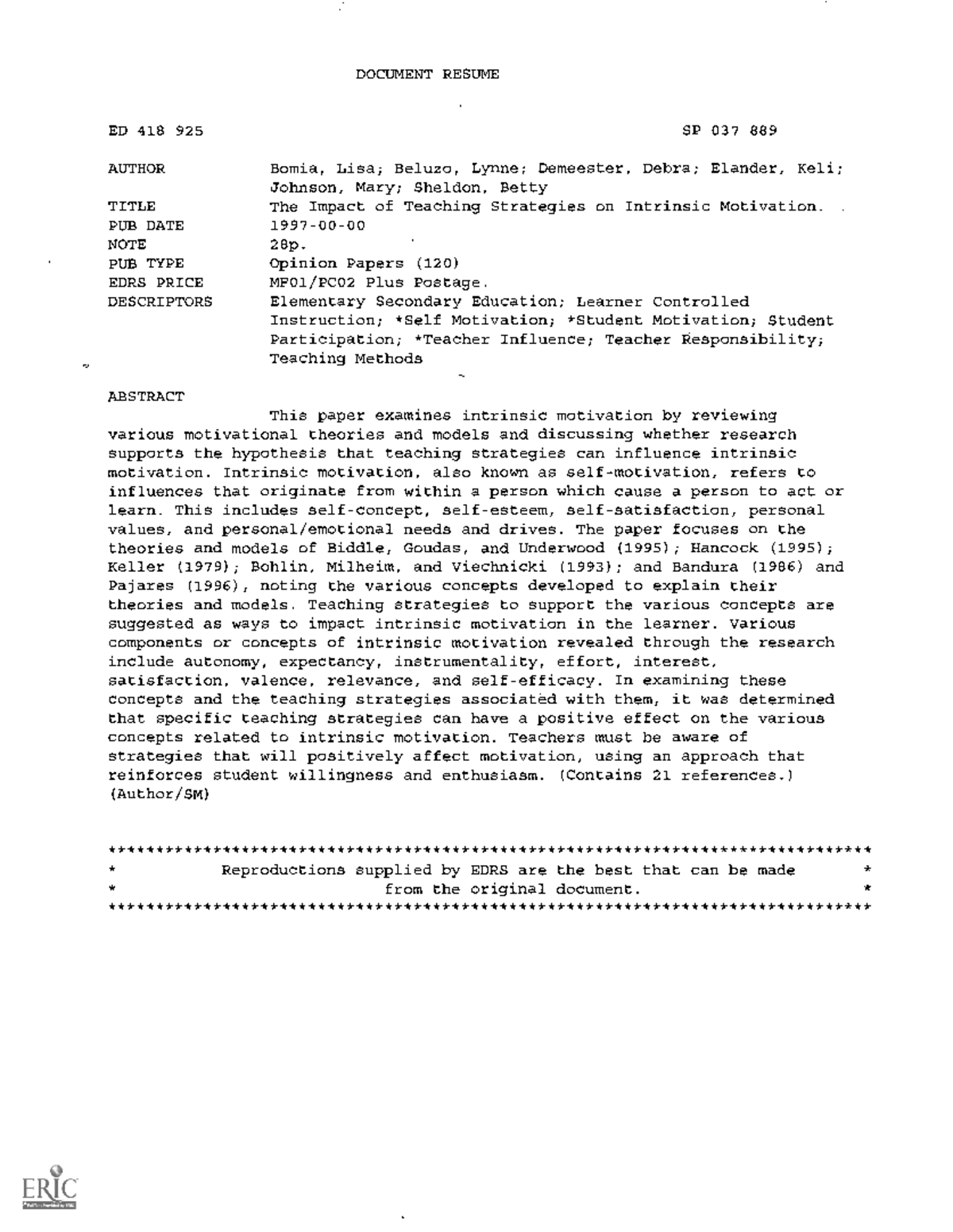 ED418925 - English for Academics and professional purposes - DOCUMENT ...