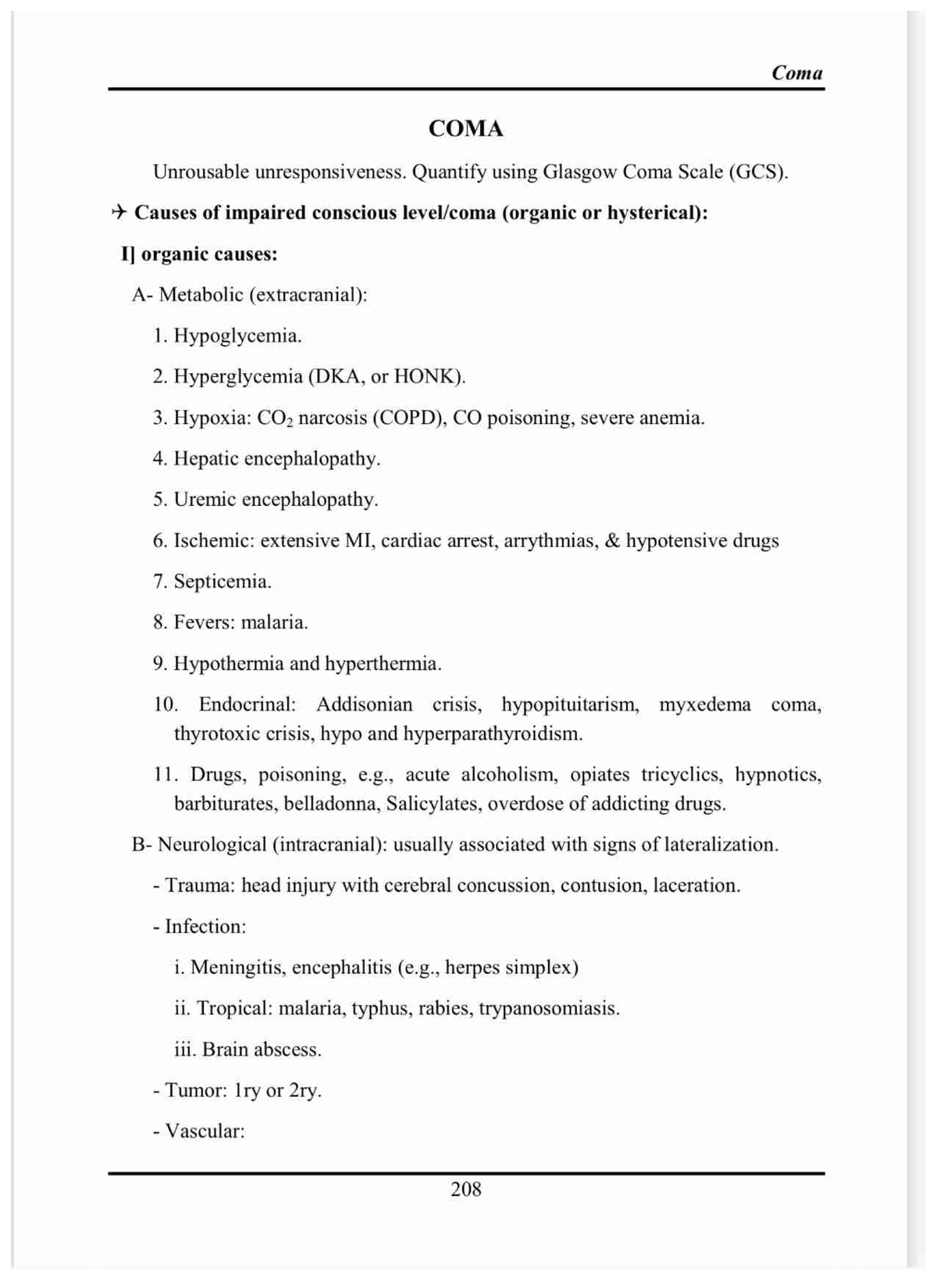 Coma - Description about coma and treatment - centarl nervous system ...