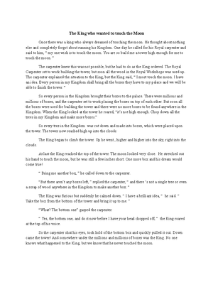 The King Who Wanted to Touch the Moon - The King who wanted to touch ...