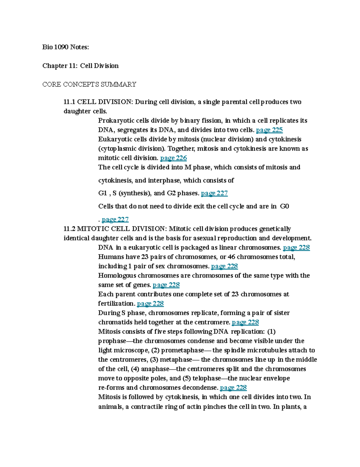 Bio 1090 Written Notes - Google Docs - Bio 1090 Notes: Chapter 11: Cell ...