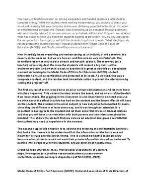 Week 3 Essay Comparison of In TASC and CEC Standards - Comparison of ...