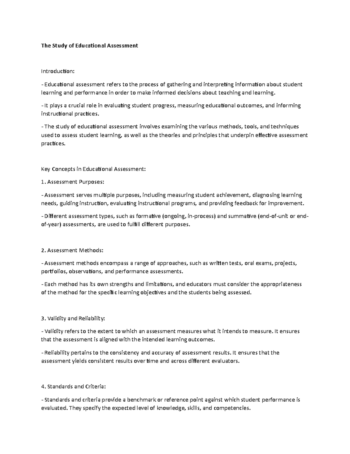 The Study of Educational Assessment - The Study of Educational ...