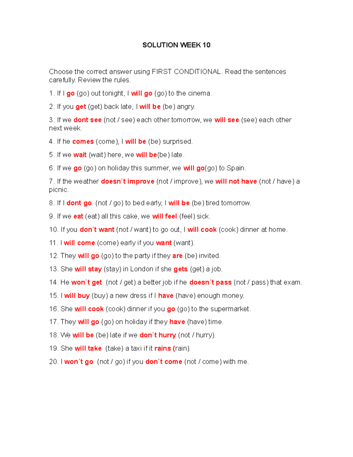 Solution WEEK 10 Alejandro Chacon - SOLUTION WEEK 10 Choose the correct answer using FIRST - Studocu