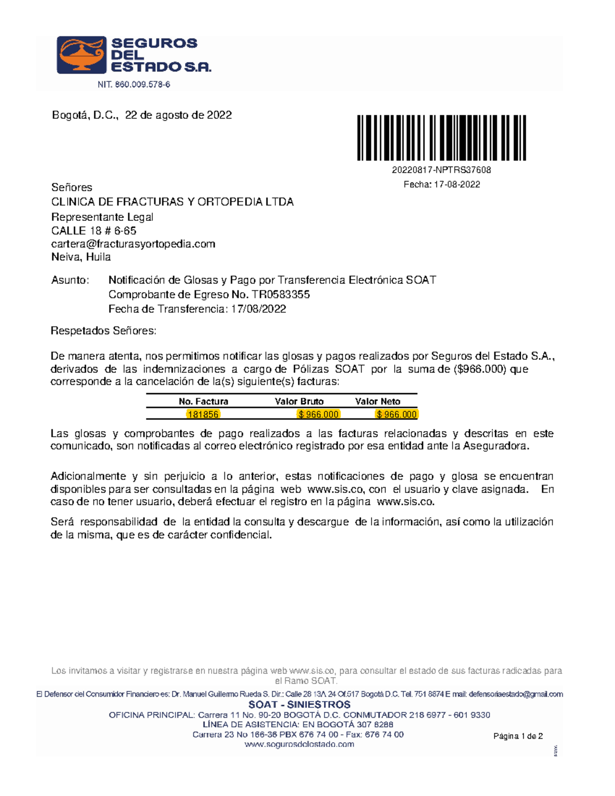 TR0583355 - 17-08-2022 - Los invitamos a visitar y registrarse en nuestra página web sis, para ...