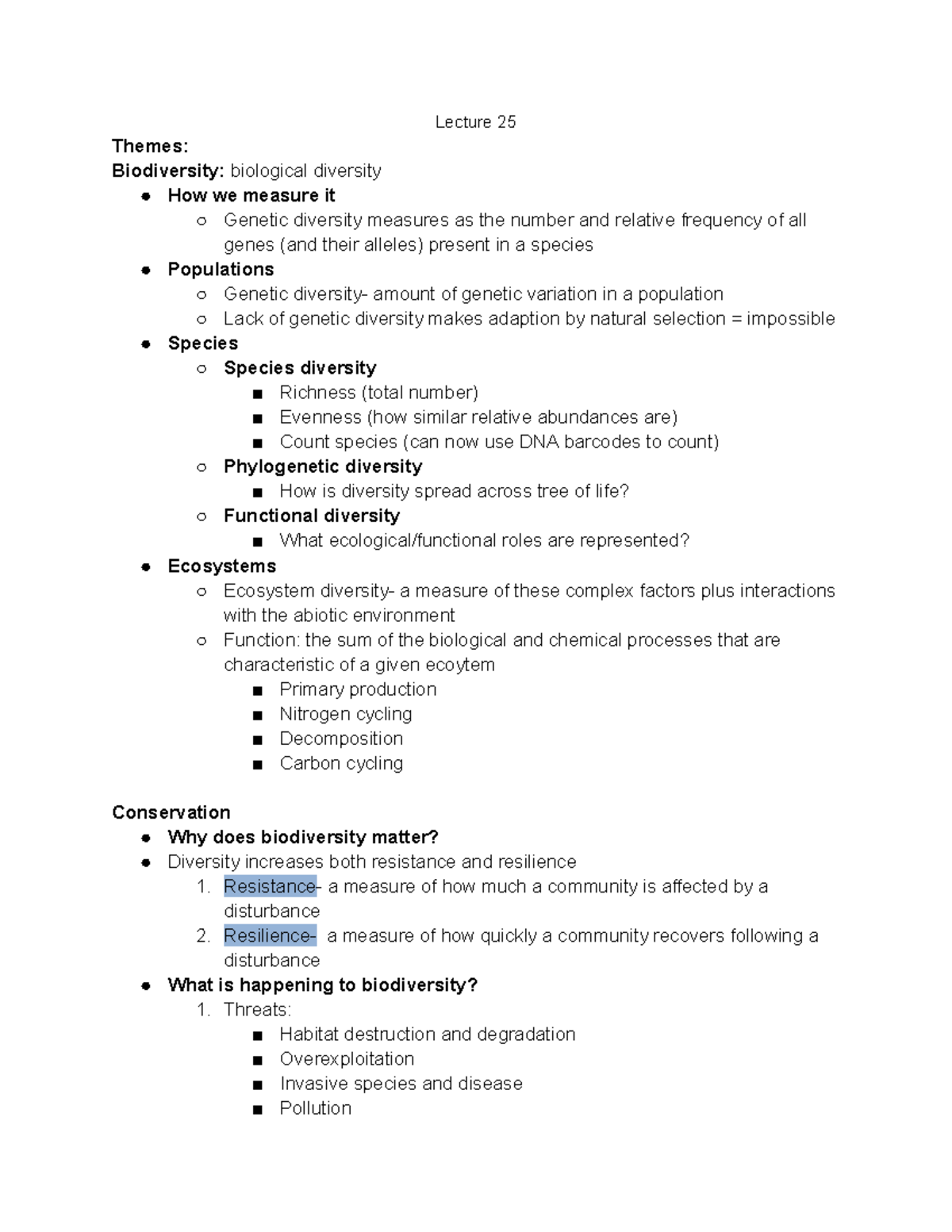 Bio 94 lecture 25 - Professor emerson and gaut - UCI - Lecture 25 ...