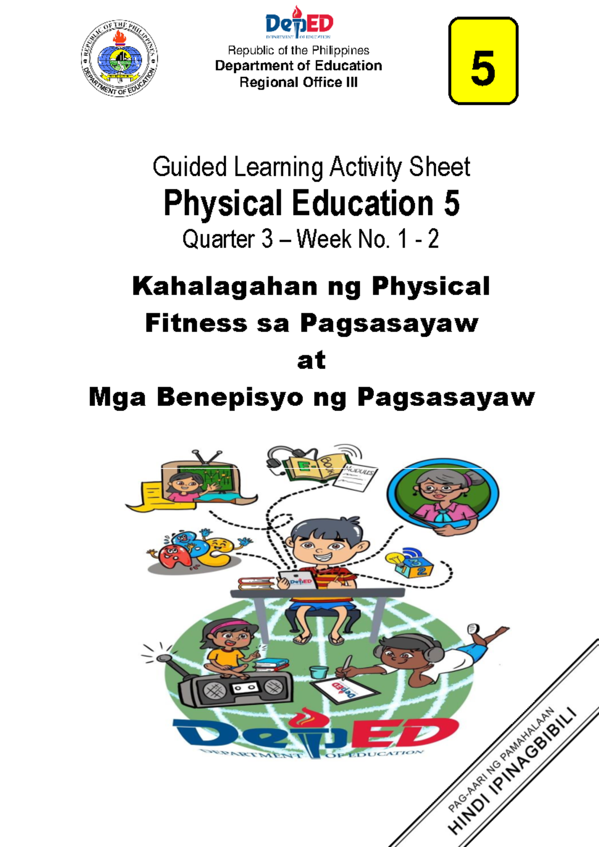 3RD Quarter Grade 5 PE Learning Activity Sheets WEEK 1 2 Final - Guided ...