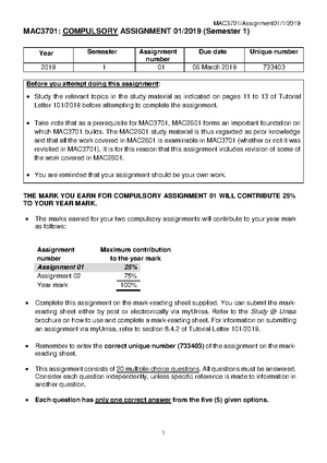 MAC3701 2023 S1 Assessment 02 - MAC Assessment 02/S1/ MAC3701 ...