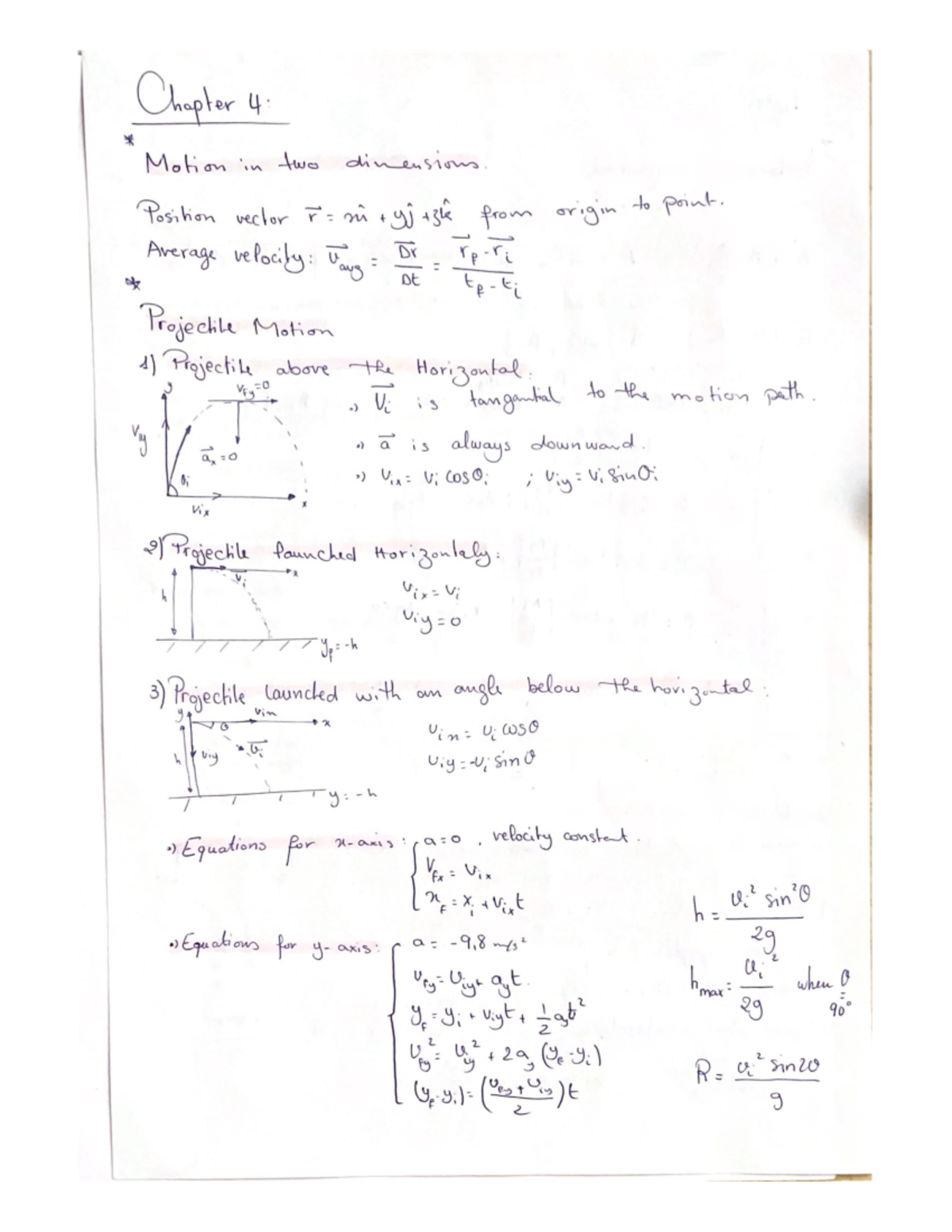 Motion in - summary - Physics for engineers - Studocu
