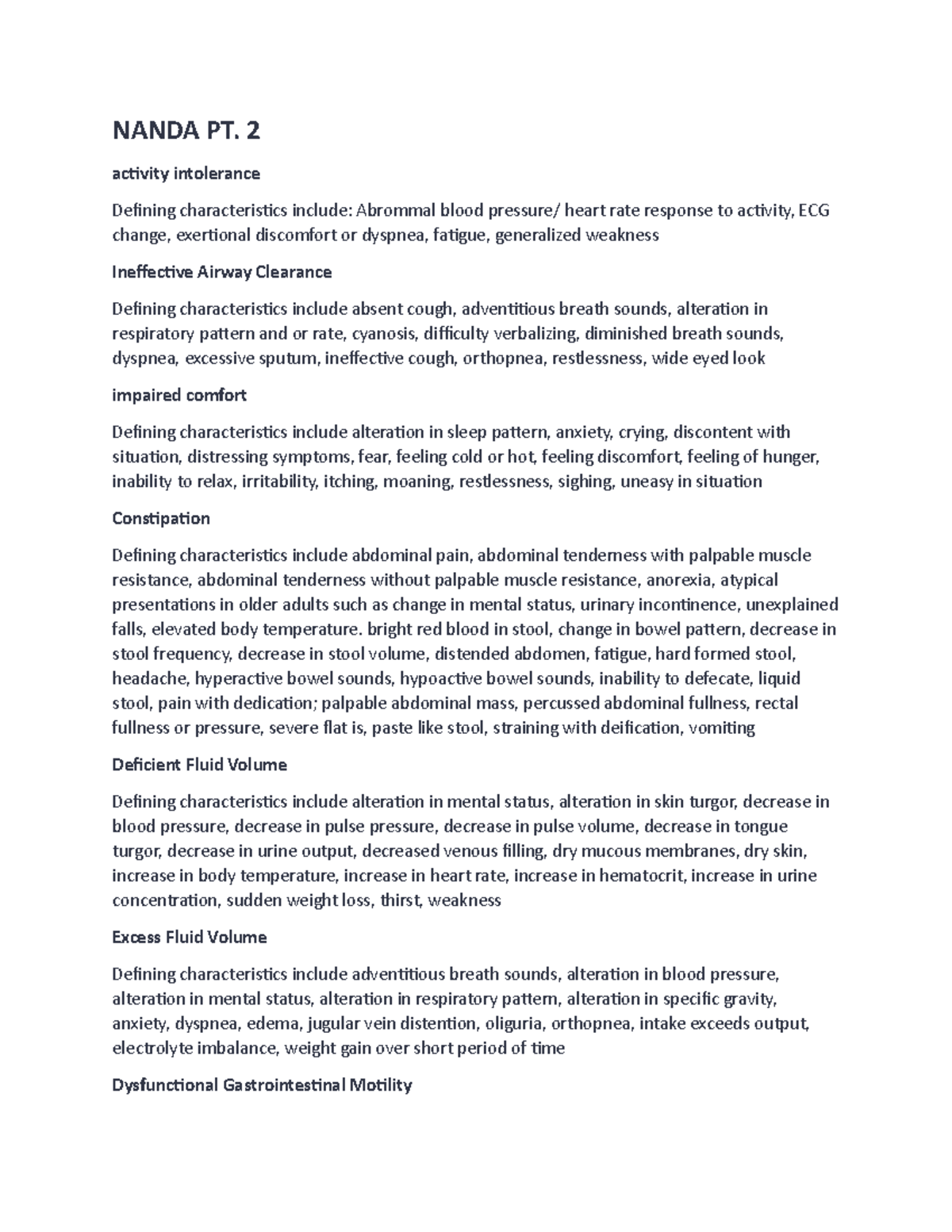 Nanda PT. 2 - The North American Nursing Diagnosis Association Business ...