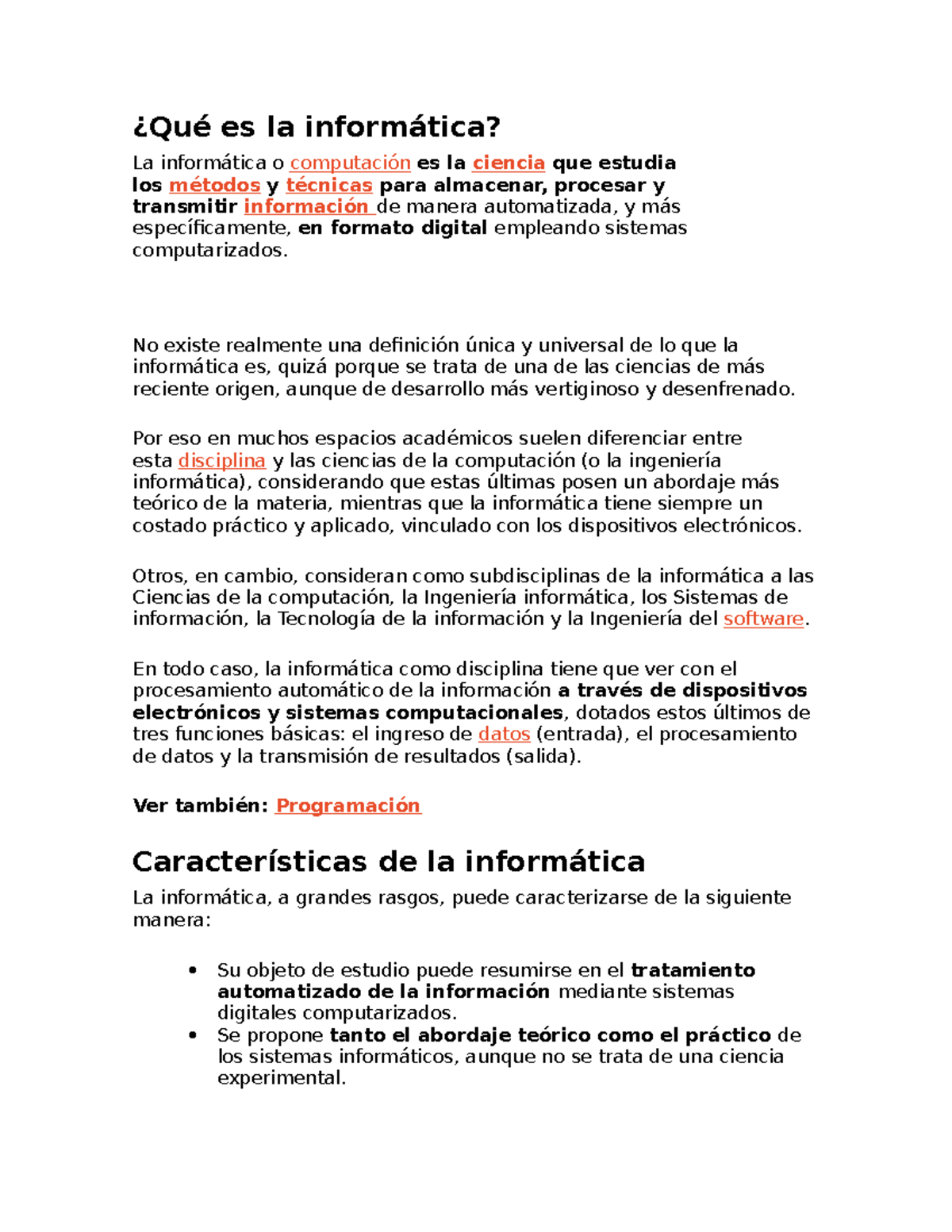 Informatica - Info - ¿Qué es la informática? La informática o ...