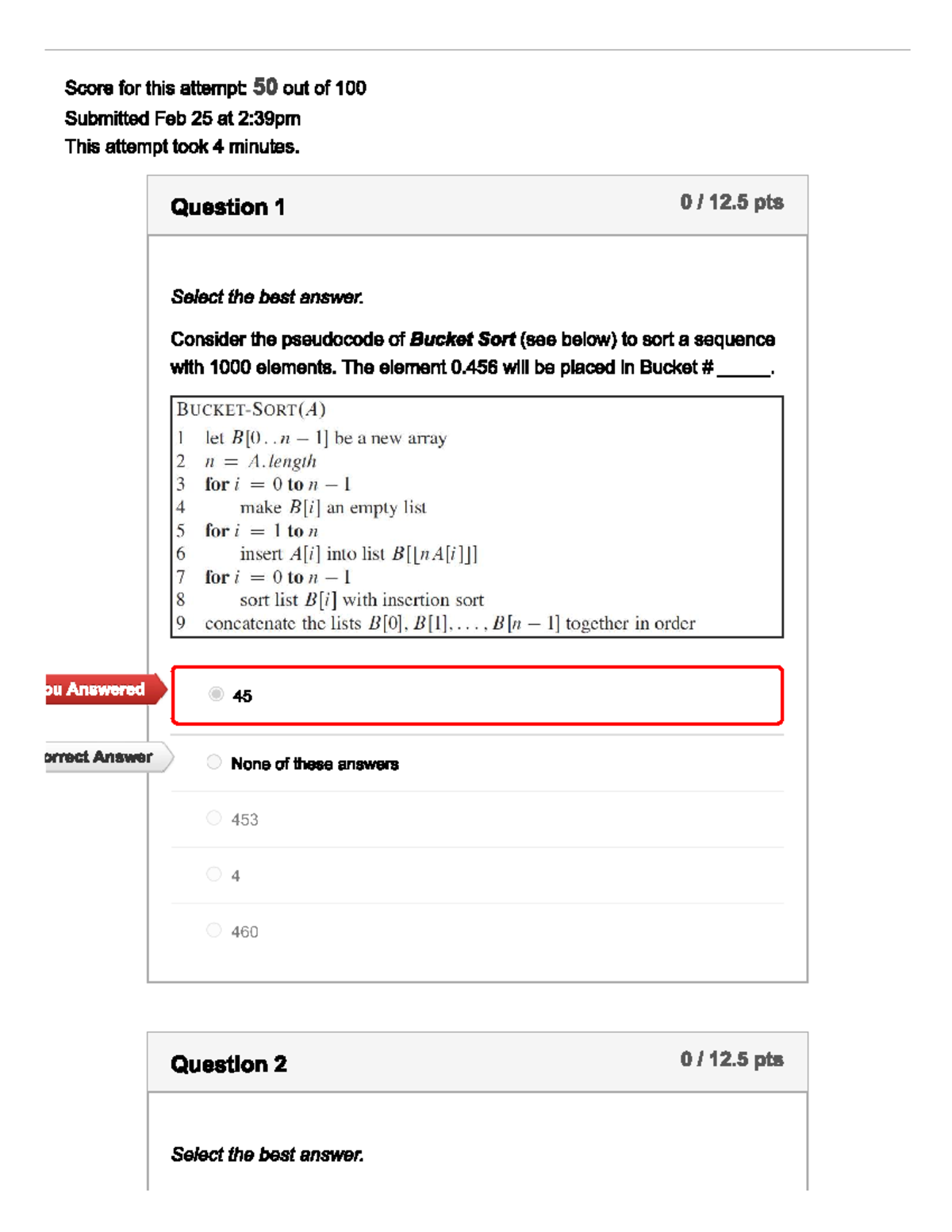 M6V5 - Bucket sort practice - COMP 3270 - Studocu
