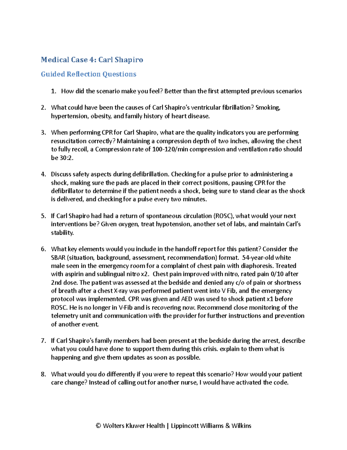 Medical Case 04 Carl Shapiro GRQ Edited - Medical Case 4: Carl Shapiro ...